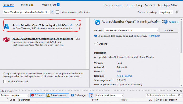Supervision d'application .NET avec OpenTelemetry et Azure Application Insights - ModernTI